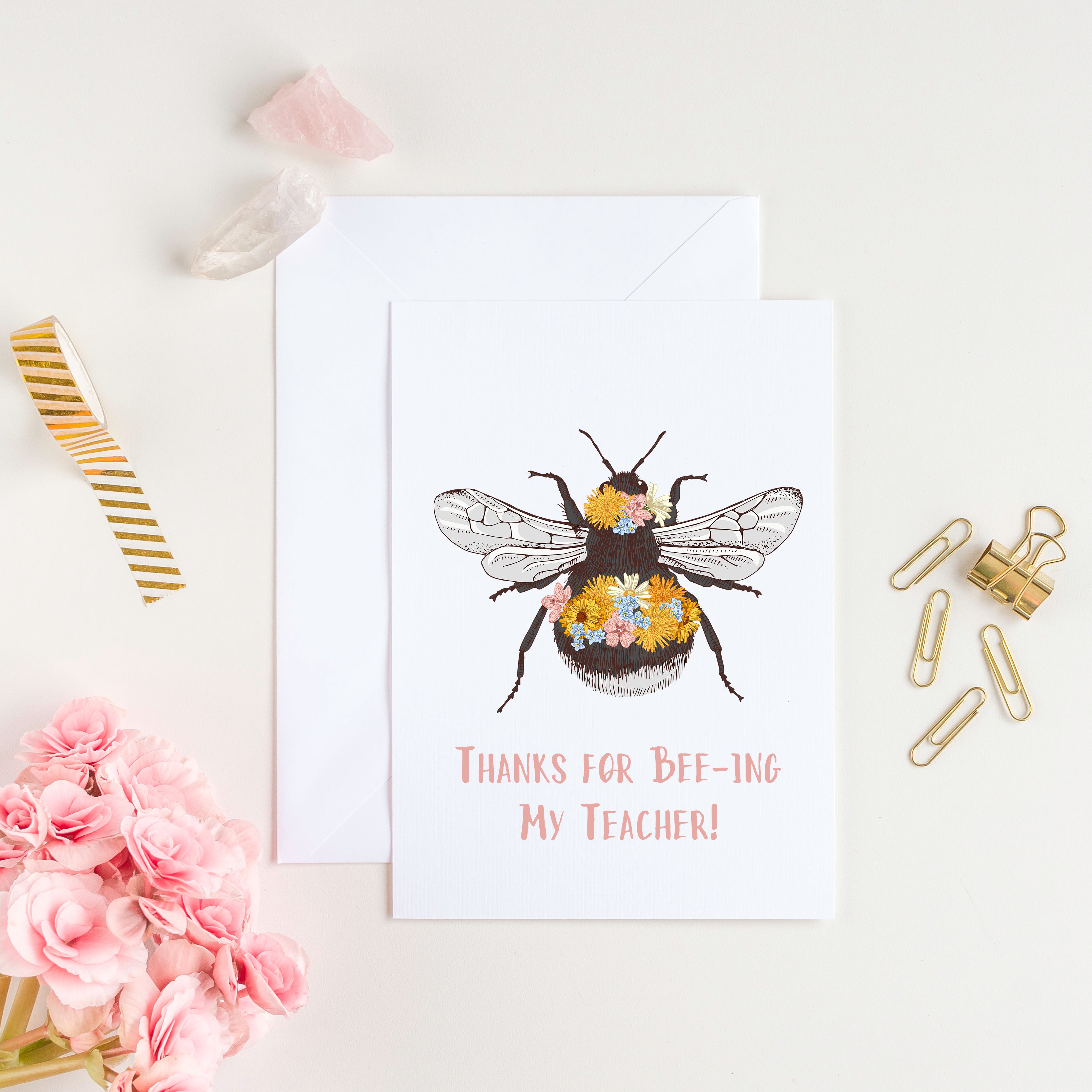 Thanks for Bee-ing My Teacher Card – HexNex Jewellery