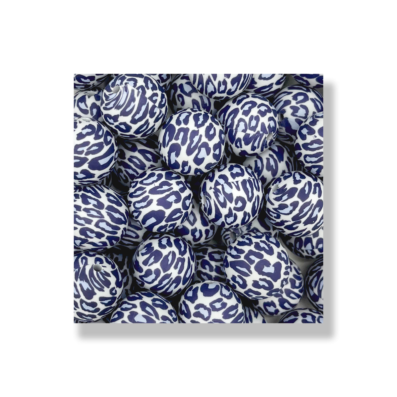 R19039 - Blue Leopard 19mm Round – HexNex Jewellery