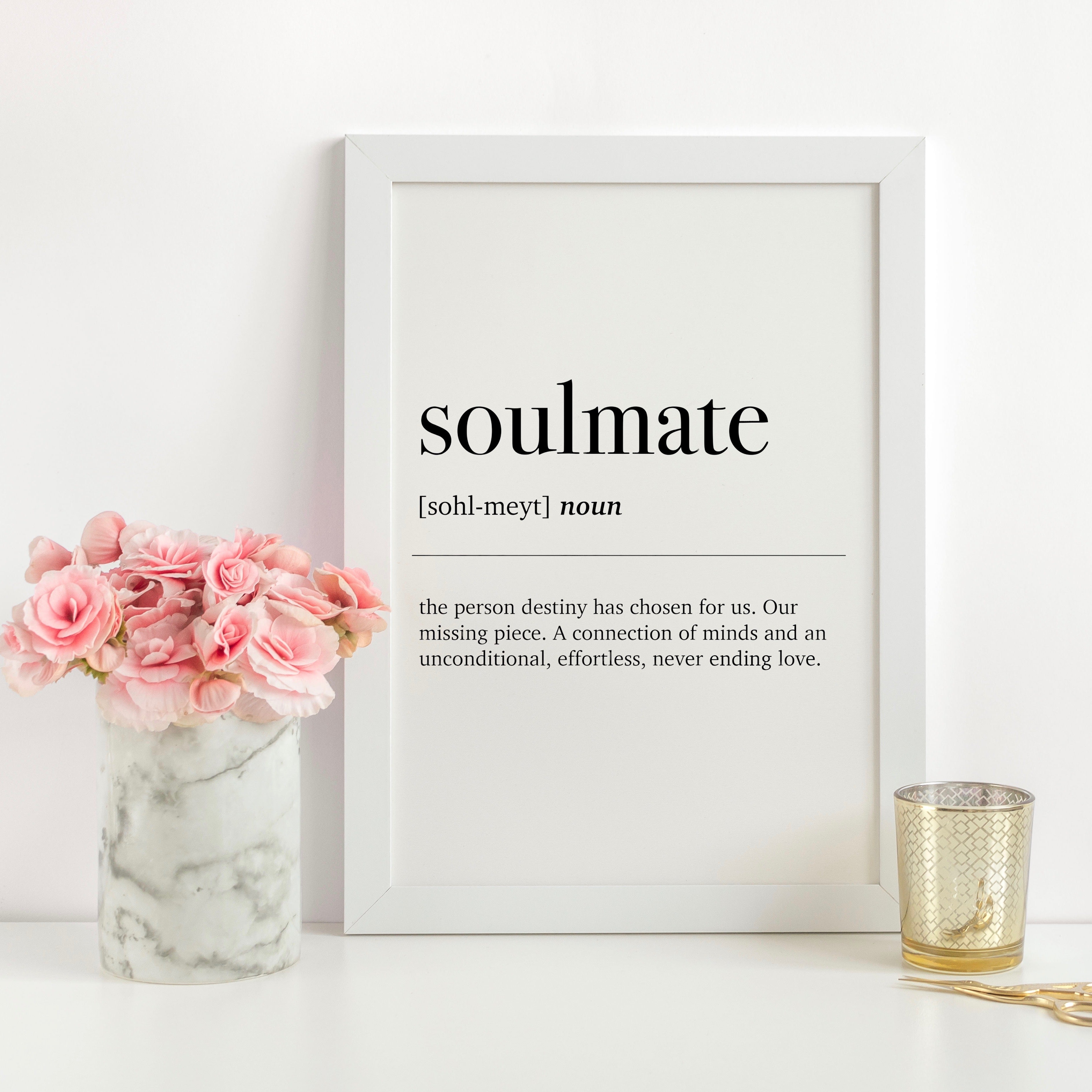 Soulmate Dictionary Definition A4 Print – HexNex Jewellery